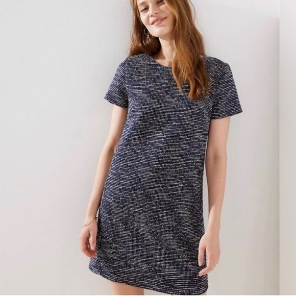 LOFT | Dresses | Loft Sheath Dress Textured Like Tweed | Poshmark